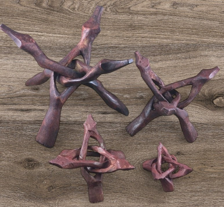 Natural Wood Cobra Folding Tripod Stand ~ Display SML 5 cm Crystal, Ge ...